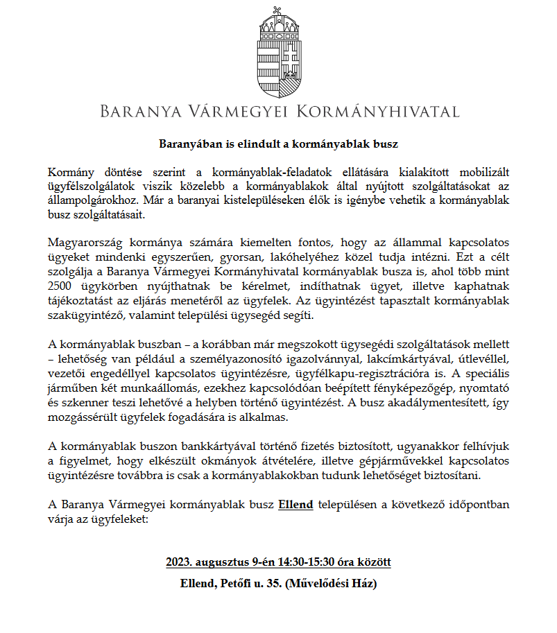 Ellend Község Önkormányzata